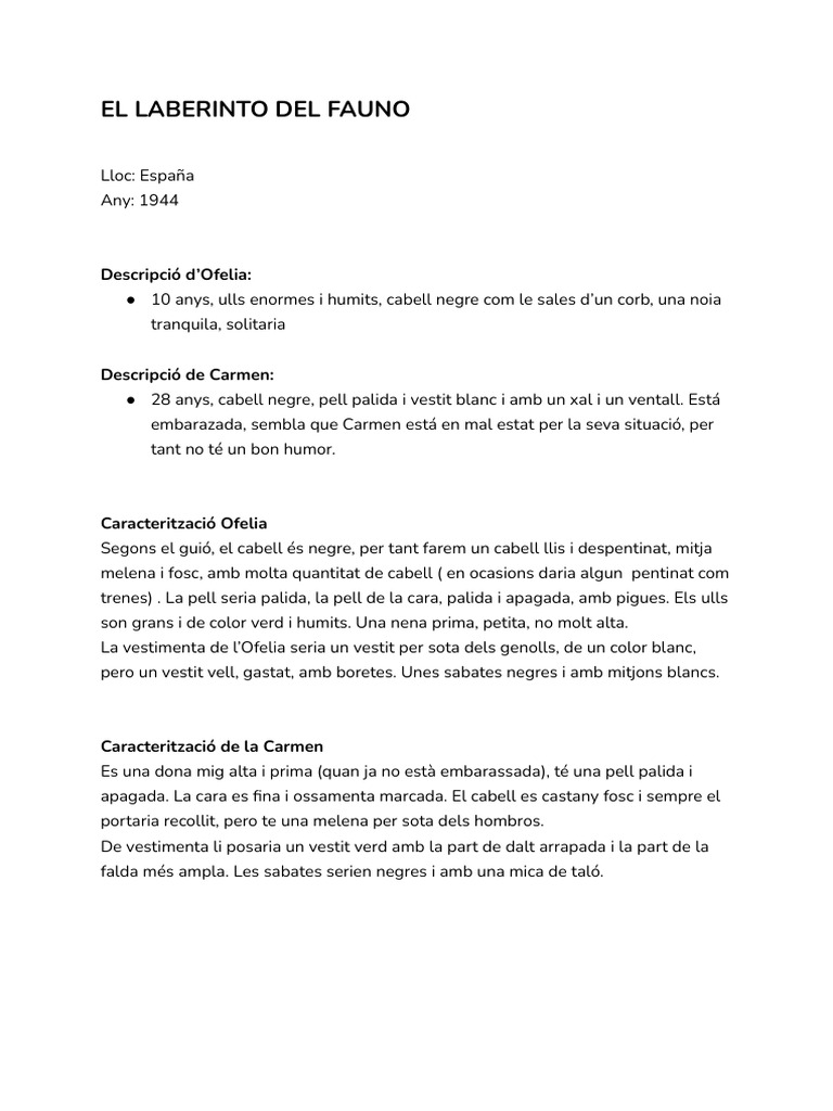 El Laberinto Del Fauno 1 | PDF