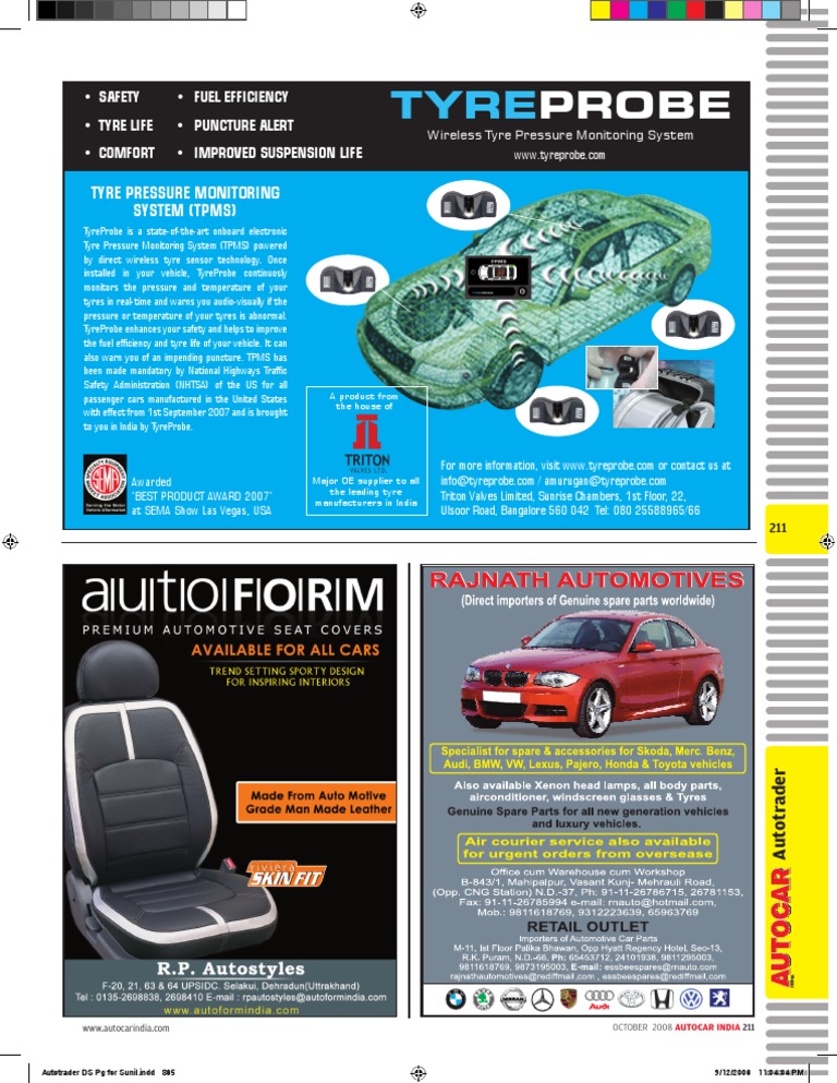 Probe: Tyre Pressure Monitoring System (TPMS) | PDF | Tire | Vehicle Parts
