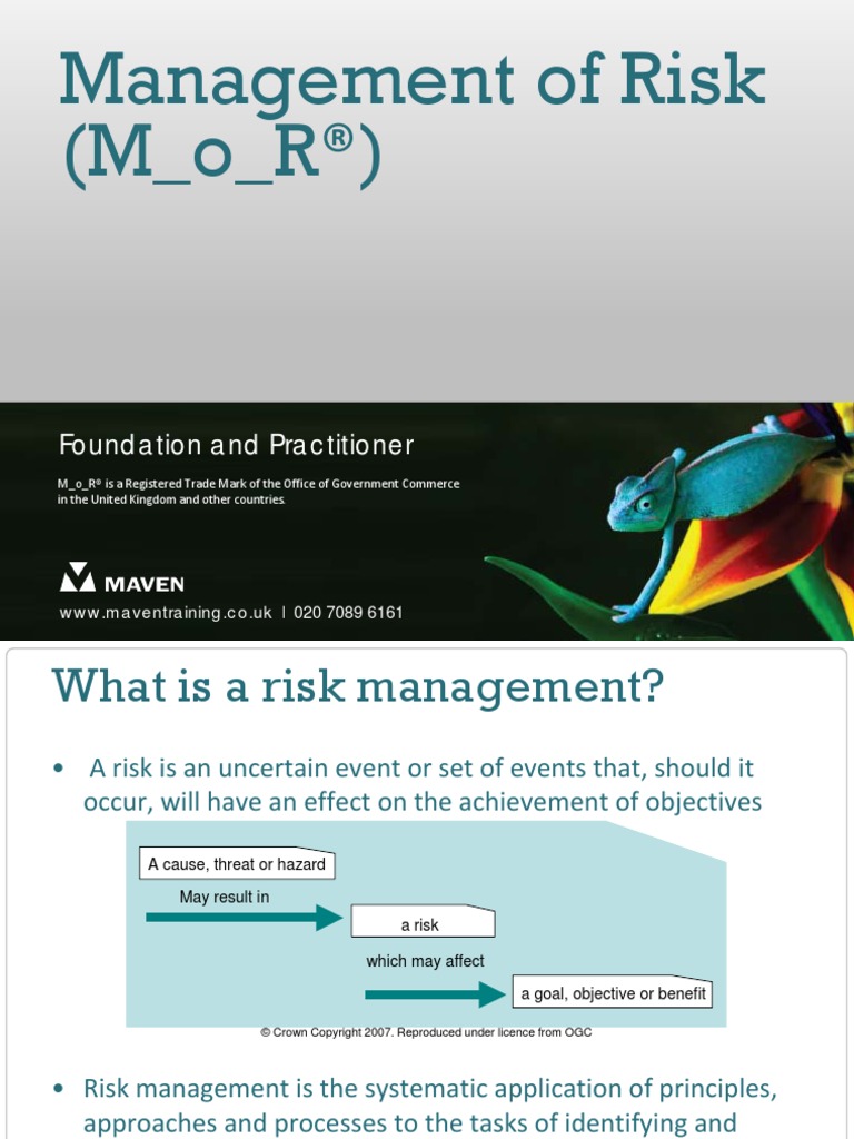 MOR Quick Guide | PDF | Risk Management | Risk