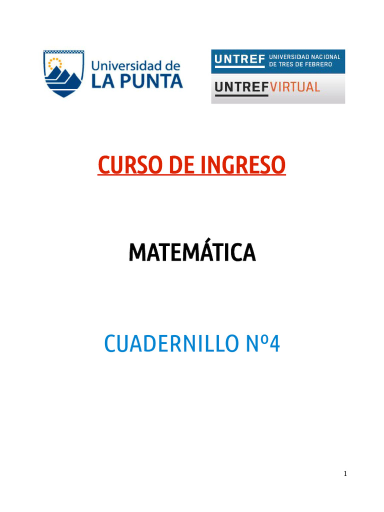 Cuadernillo N4 Ingreso Ulp | PDF | Exponenciación | Raíz cuadrada