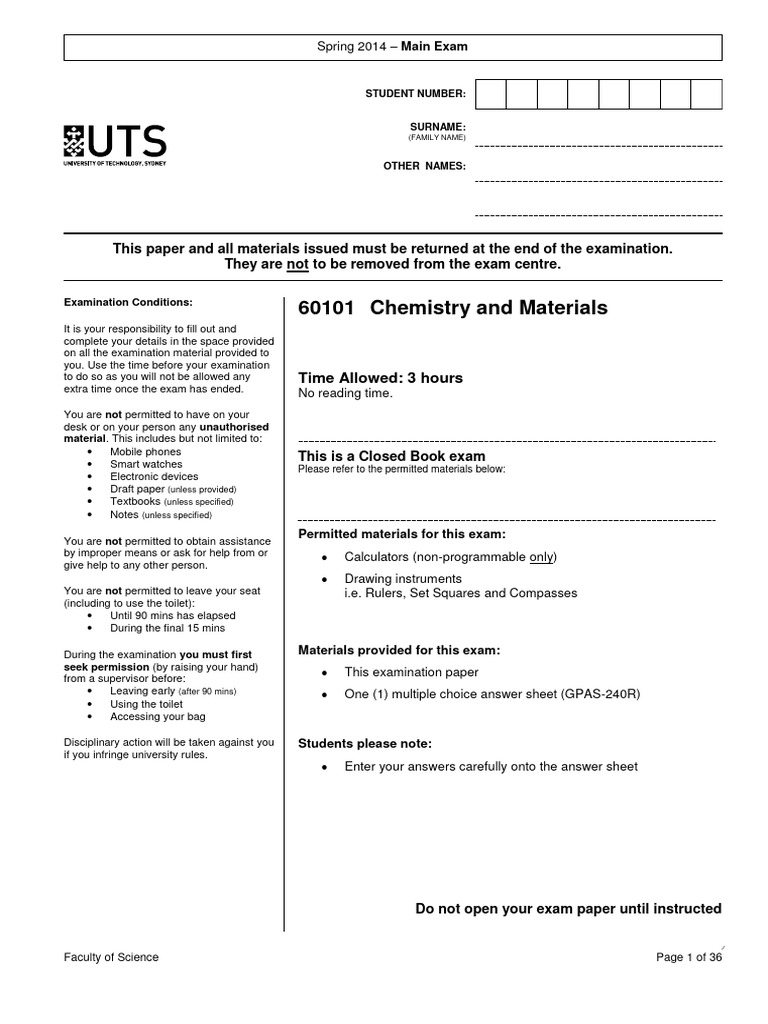 Spring 2014 Main Exam With Answers | PDF | Corrosion | Ultimate Tensile ...