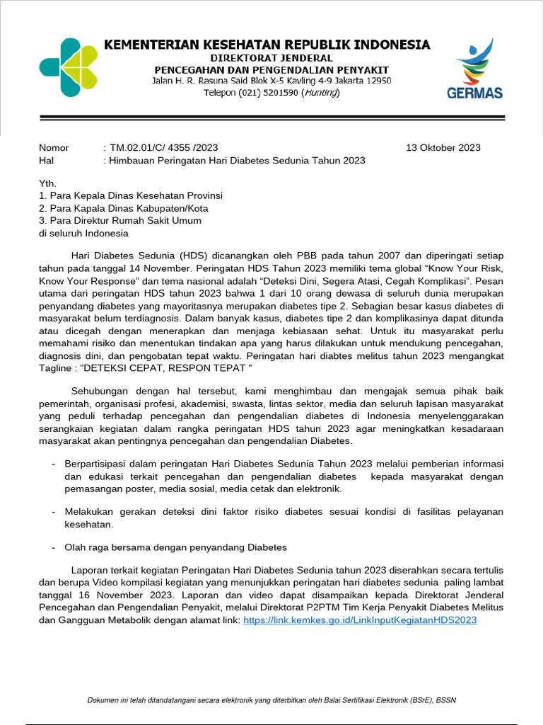 Surat Edaran WDD 2023 | PDF