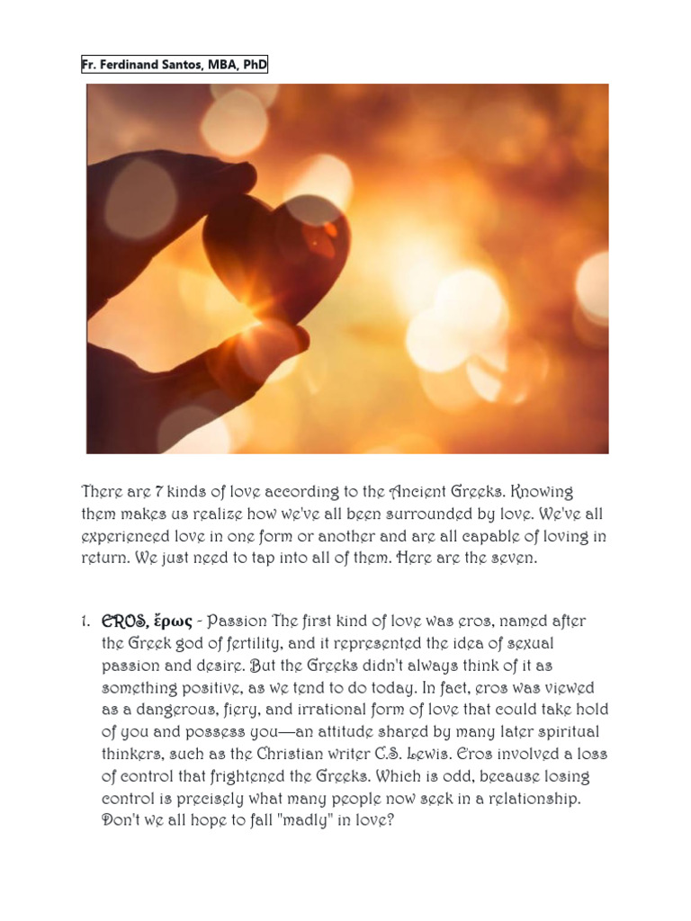 7-Kinds of Love | PDF | Love | Social Psychology