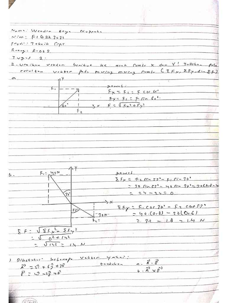 Tugas 2 Fisika Dasar Wendra Arya Nugraha | PDF