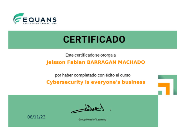 EQUANS Certificate 2022 V2 | PDF