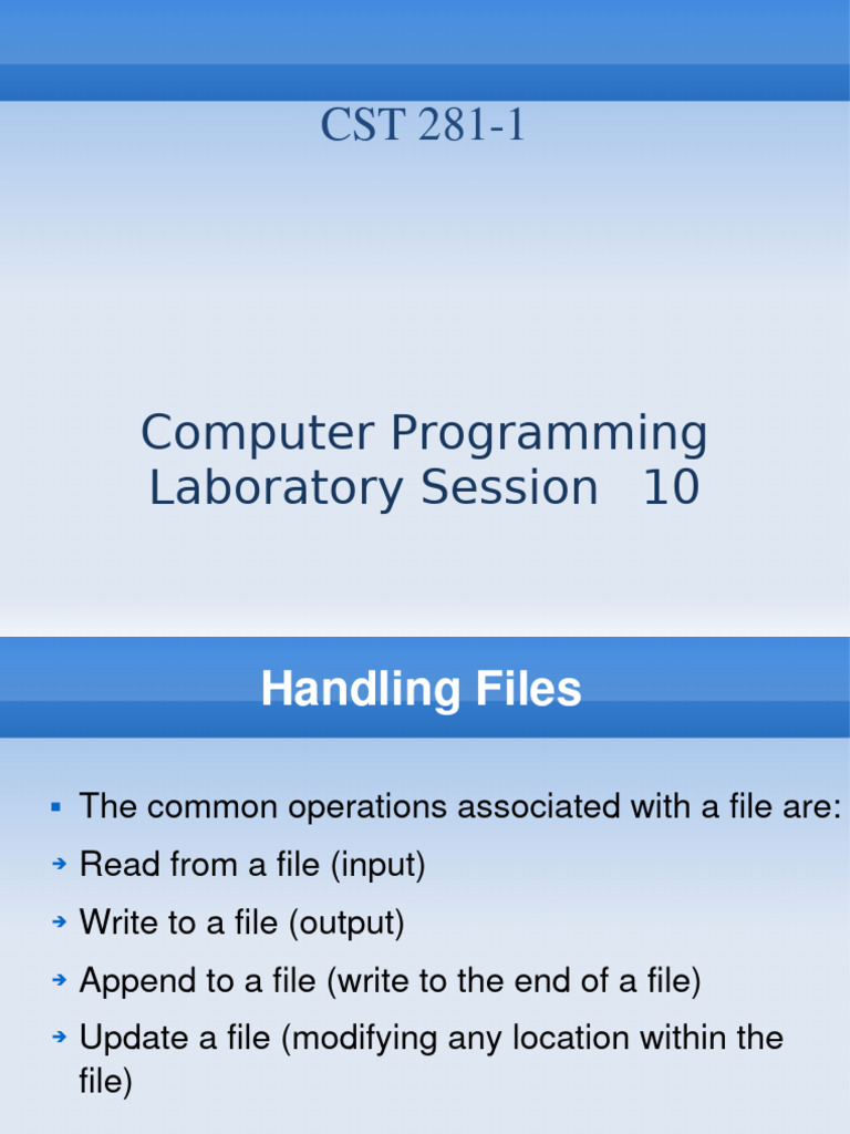 Lec 10 | Download Free PDF | Computer File | Text File