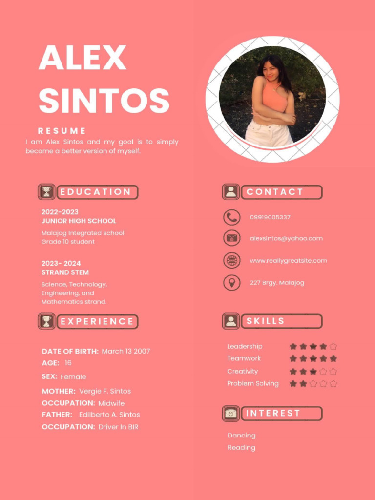 alex sintos resume | PDF