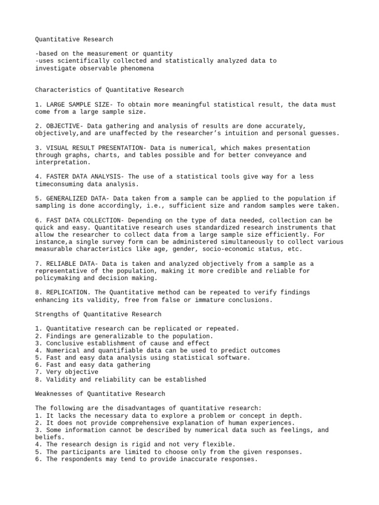 Quantitative Research Reviewer | Download Free PDF | Statistics | Quantitative Research