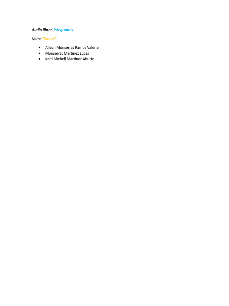 Mito Danae | PDF