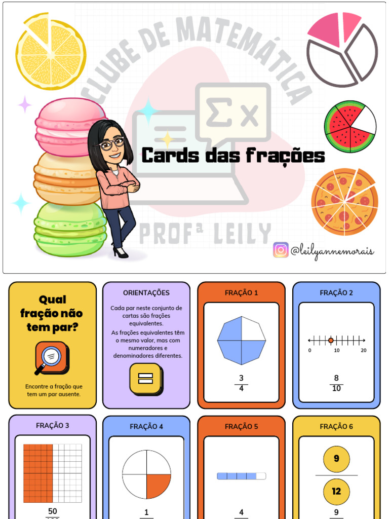 Jogo de Cartas: Frações Equivalentes | PDF