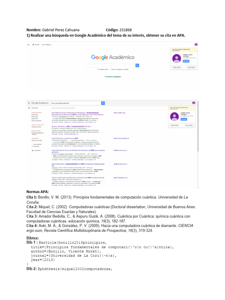 Guia 5 Tarea TICS Gabriel Perez Cahuana | PDF | Comunicación académica | Science