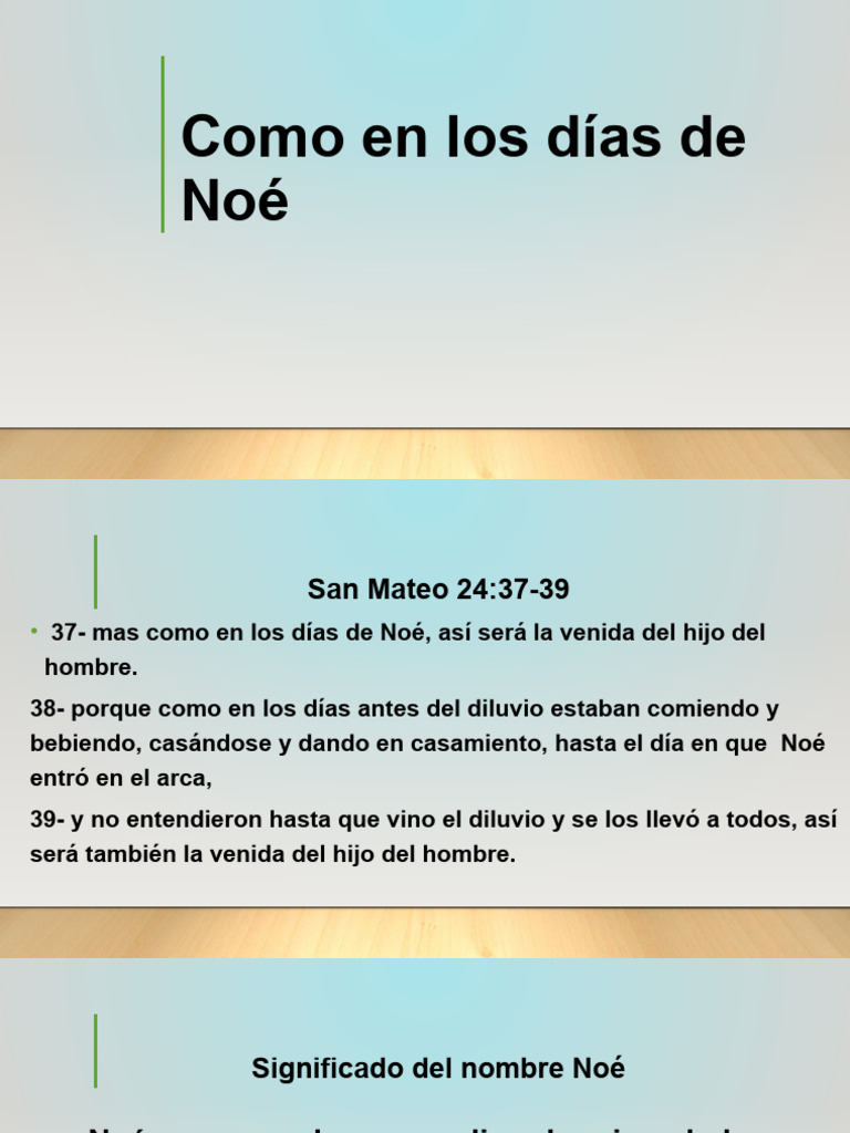 Como en Los Días de Noé | PDF | Noé | Arca de Noé