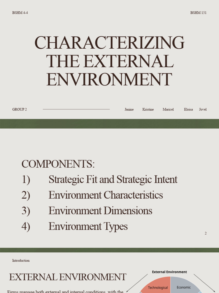 GROUP 2 - Characterizing The External Environment | PDF | Gross Domestic Product | Natural ...