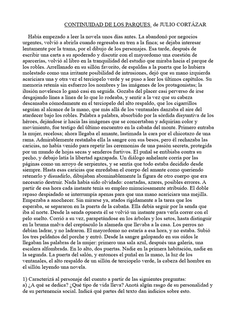 CONTINUIDAD DE LOS PARQUES y Actividades | PDF