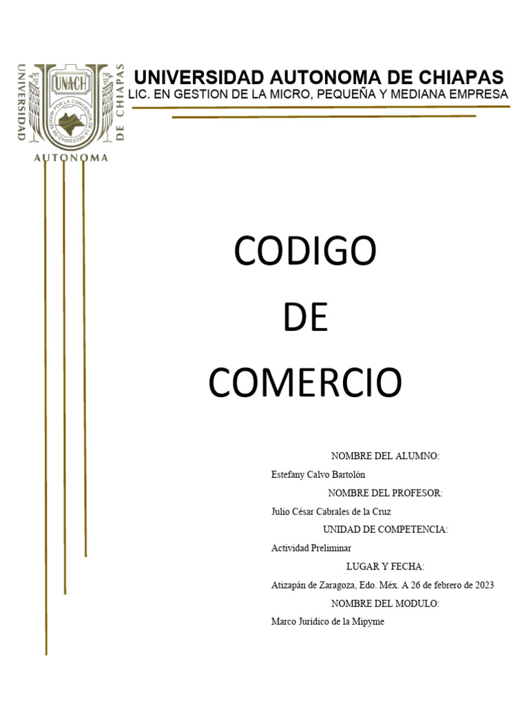 Código de Comercio | PDF