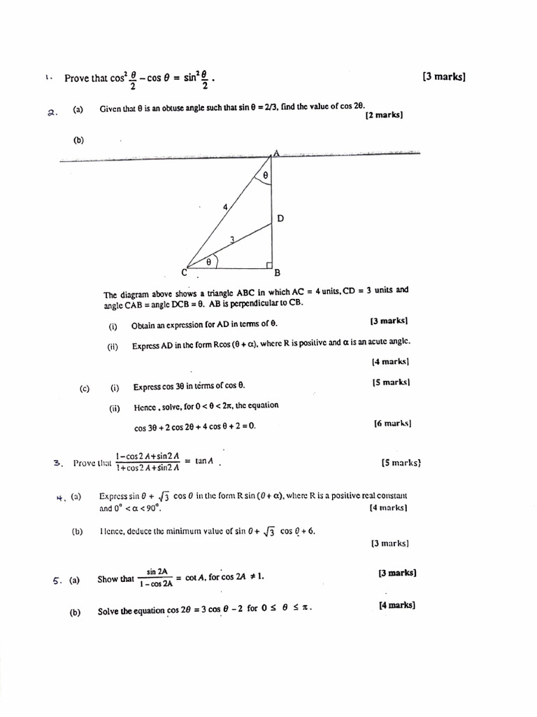Trigonometry 2021 Numbered | PDF | Elementary Mathematics | Angle