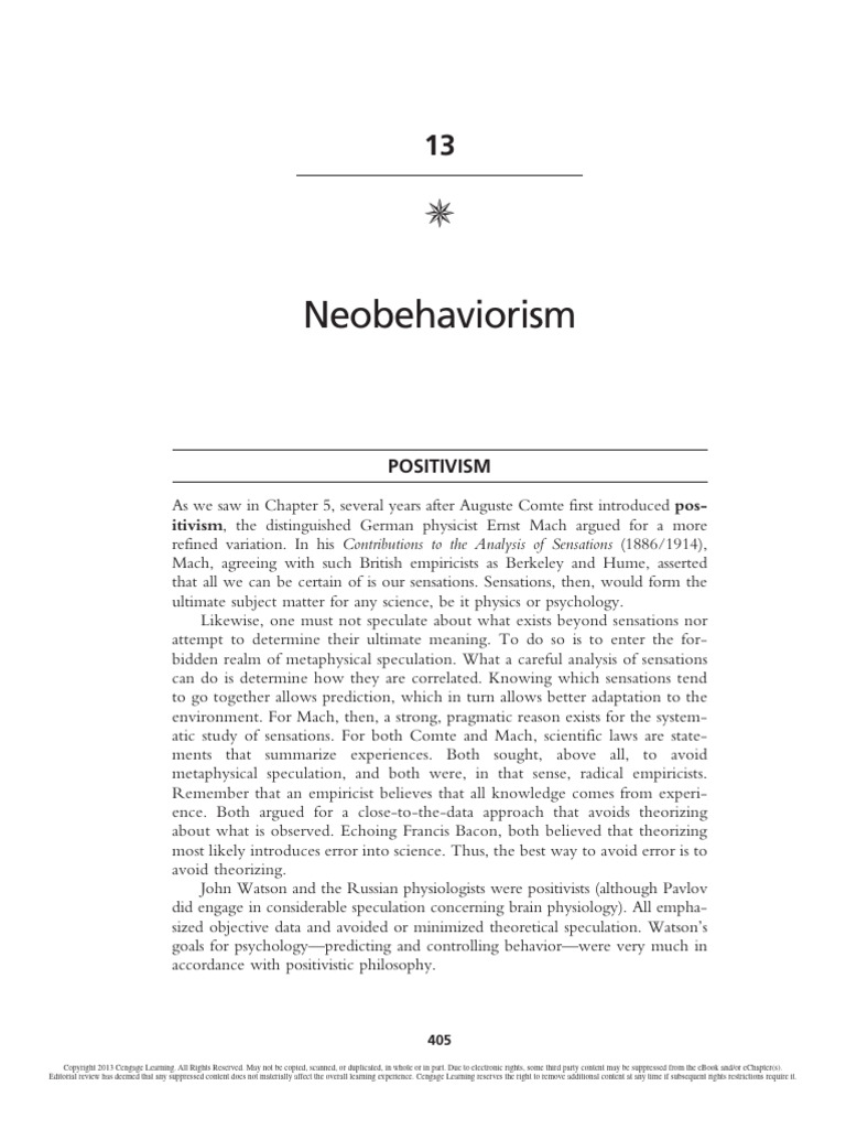 8 3 Neobehaviorism | PDF | Positivism | Theory