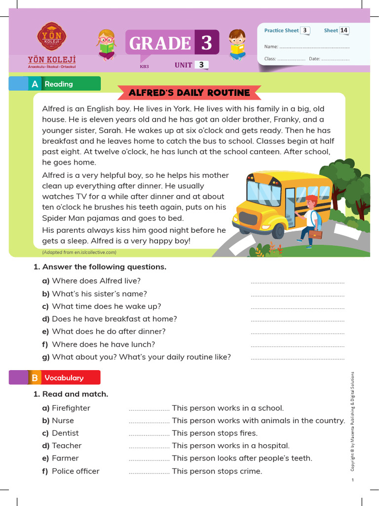 Alfred'S Daily Routine | PDF