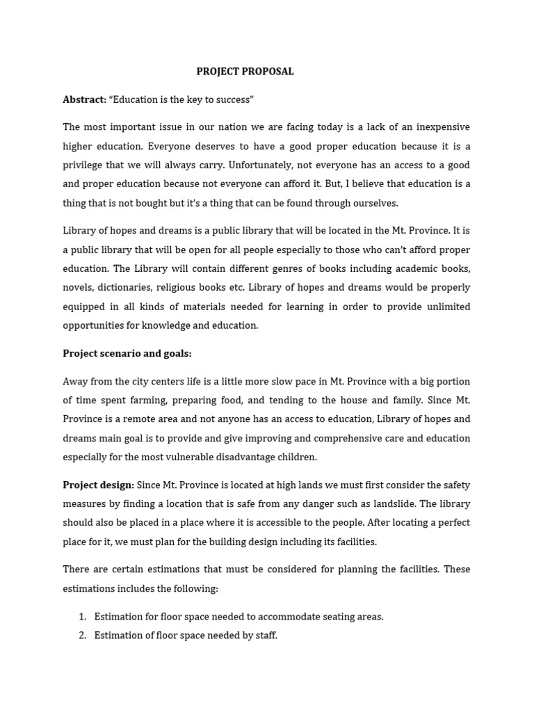 Project Proposal | Download Free PDF | Libraries | Librarian