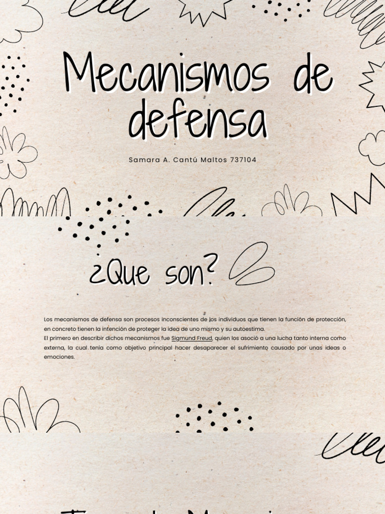 Mecanismos de Defensa: Tipos y Funciones | PDF | Pensamiento | Las ...