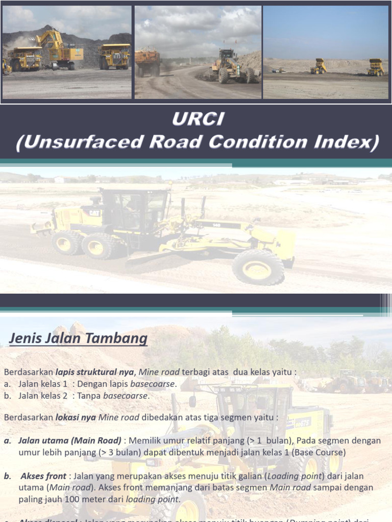 Indeks Kelayakan Jalan Tambang URCI | PDF