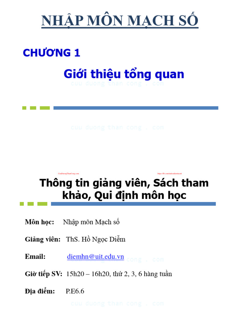 Nhap Mon Mach So Ho Ngoc Diem #1. Gioi Thieu Tong Quan (Cuuduongthancong - Com) | PDF