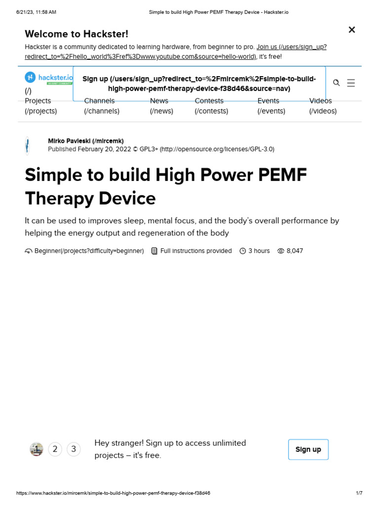 Simple To Build High Power PEMF Therapy Device - Hackster - Io | PDF ...