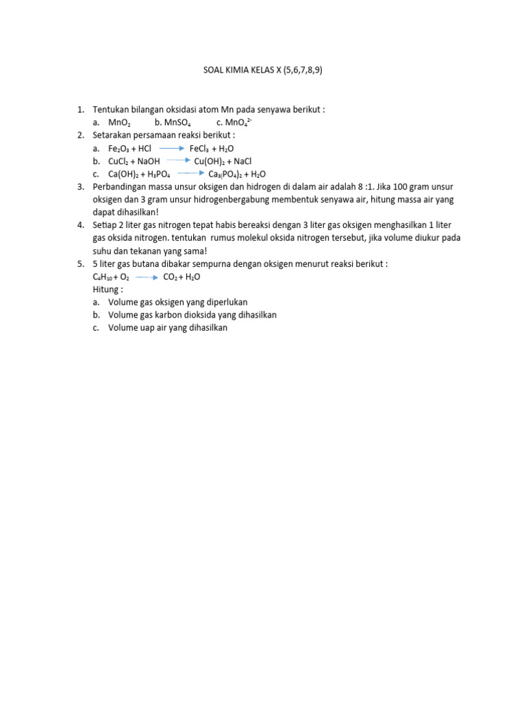 SOAL KIMIA KELAS X Muksin Marzuki | PDF | Sains & Matematika