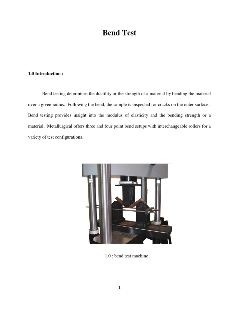 Bend Test | PDF | Welding | Construction