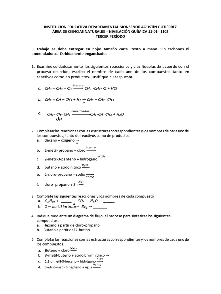 Nivelación Química 11 3 1101 1102 Descargar Gratis Pdf Cloro
