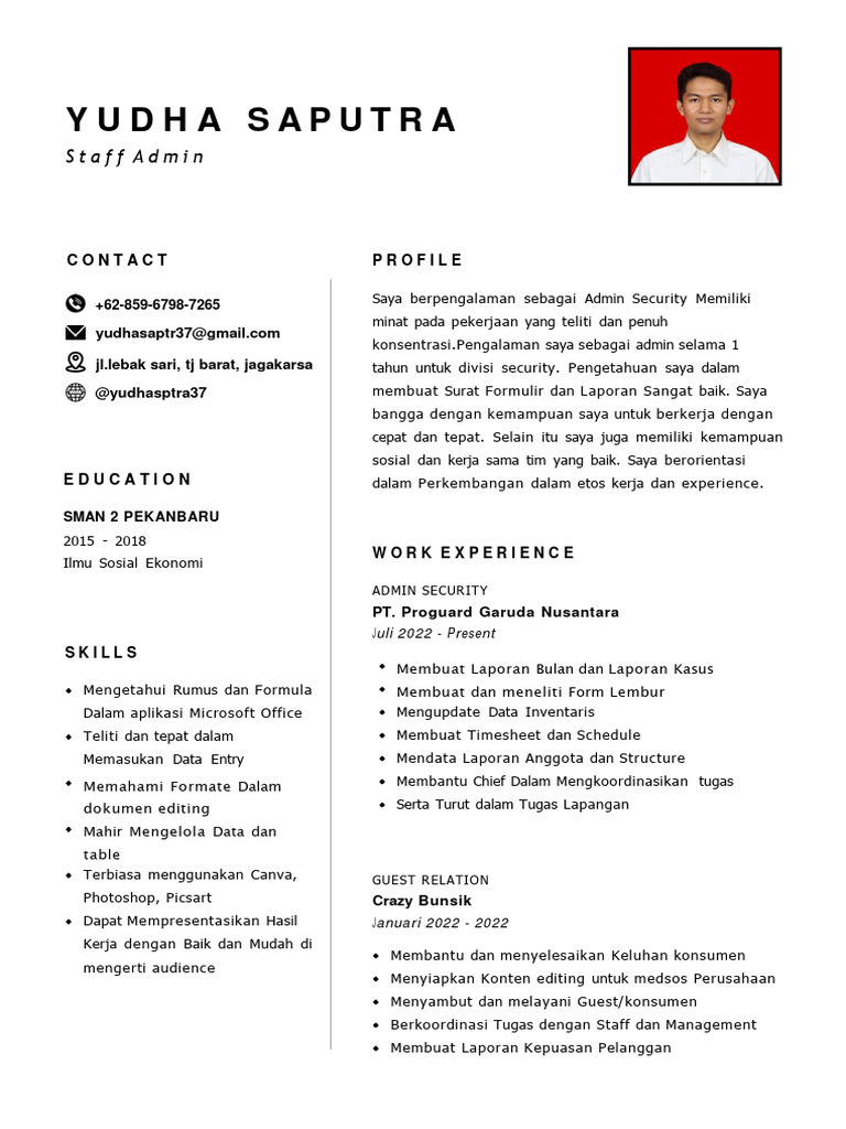CV Yudha | PDF | Karier & Perkembangan | Bisnis