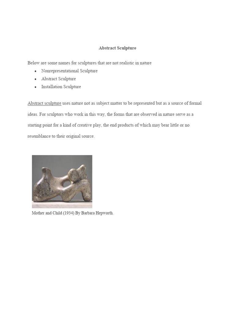 Abstract Sculpture Lesson Plan | Download Free PDF | Sculpture ...