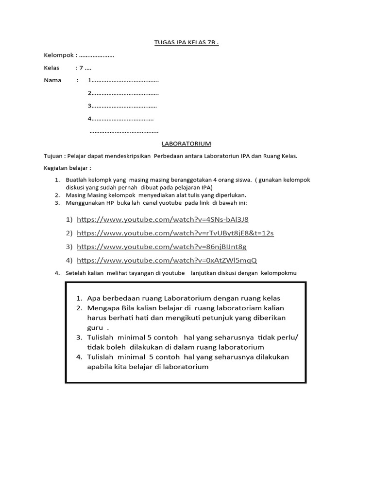 Tugas Ipa Kelas 7B | PDF