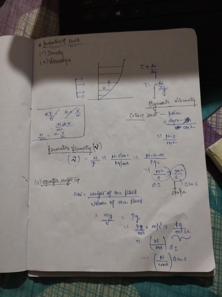 Fluid mechanics notes | PDF