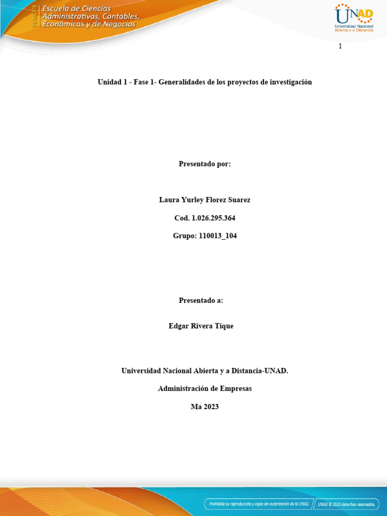 Unidad 1 - Fase 1 | PDF | Economias