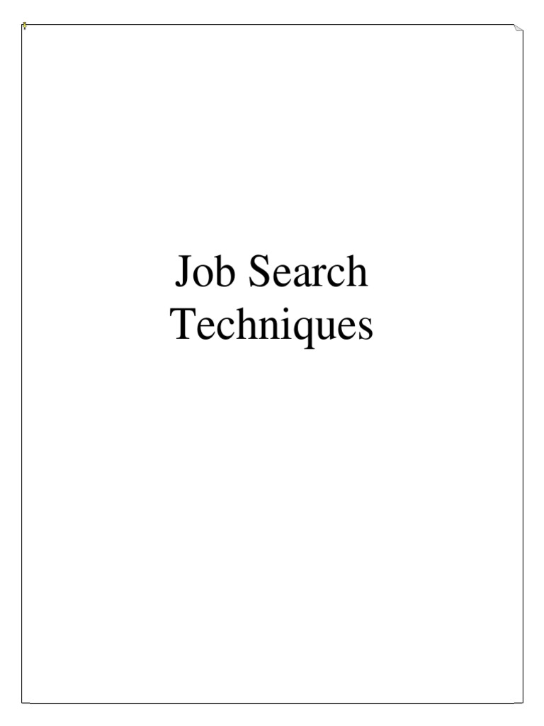 Job Search Guide for Career Seekers | PDF | Résumé | Job Hunting