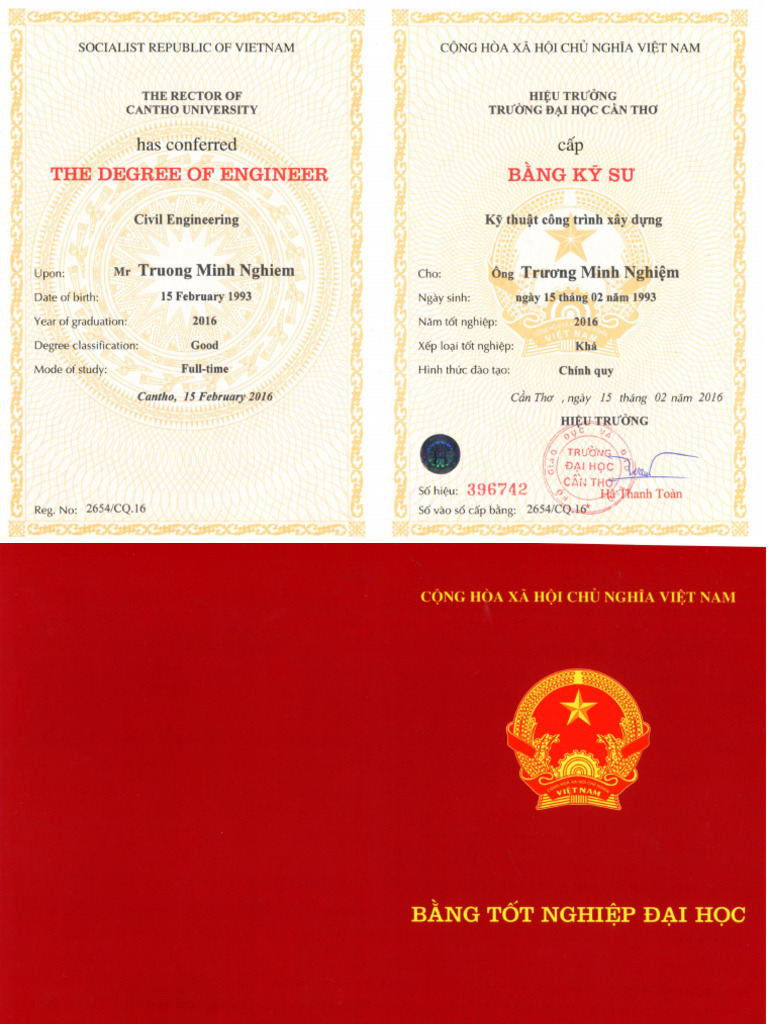 Bang Tot Nghiep Dai Hoc | PDF