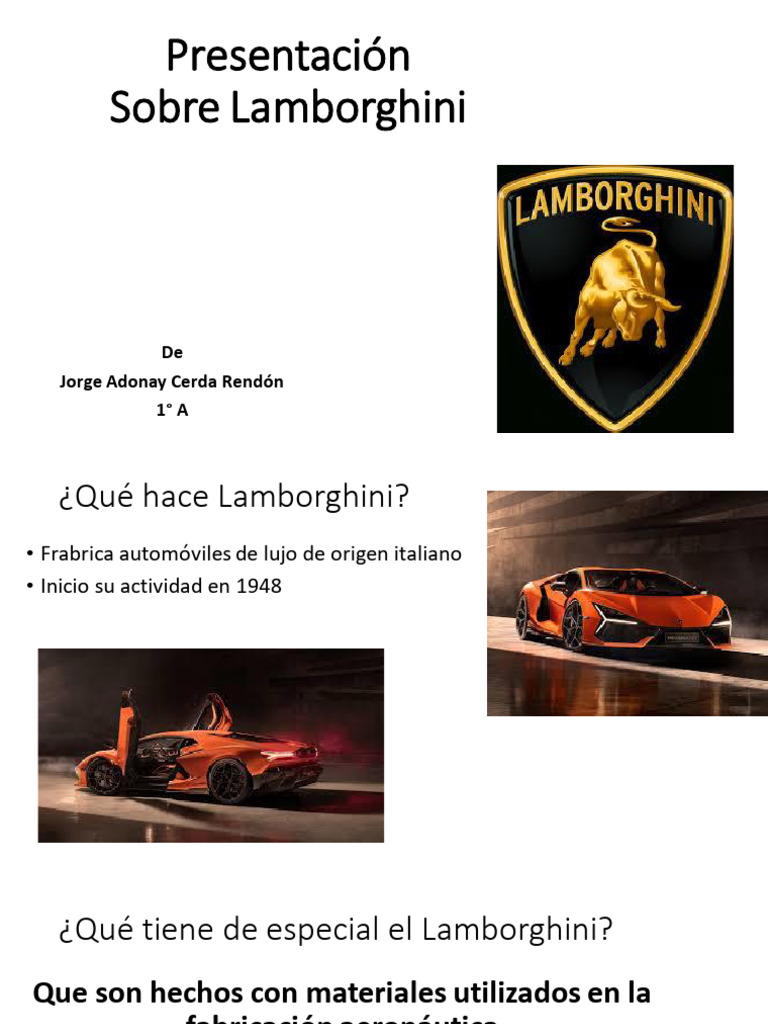 Presentación Lamborghini PDF | PDF