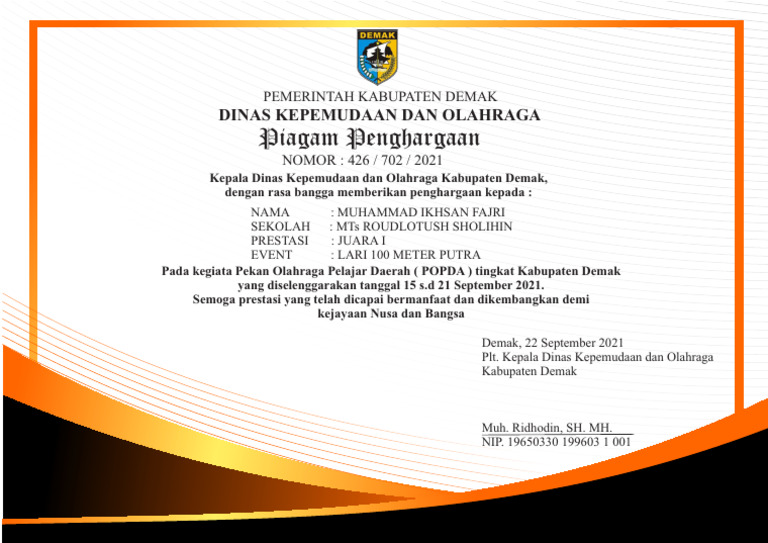 Desain Certificate Template Free Download Docx And Cdr 15 Pdf