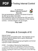 Process and Controls SOX Training | PDF | Internal Control | Sarbanes ...