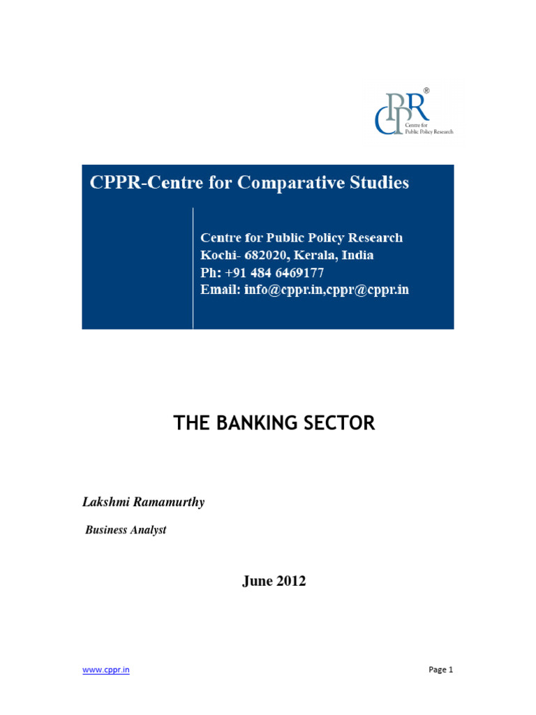 Banking Sector | PDF | Banks | Reserve Bank Of India