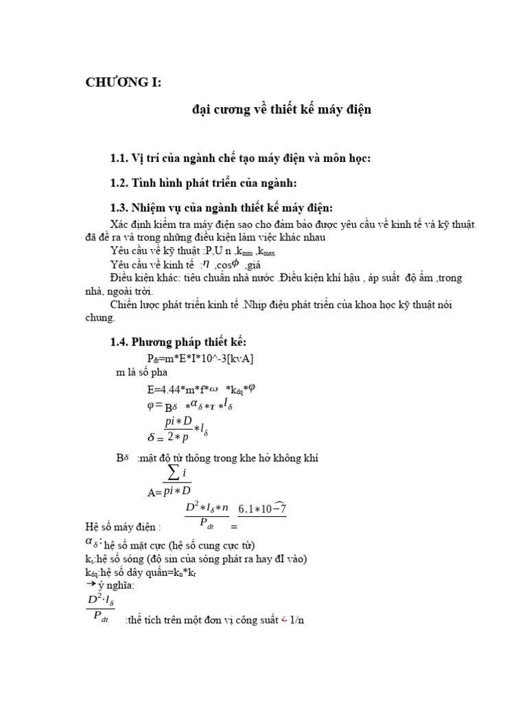 Giao Trinh Thiet Ke May Dien | PDF