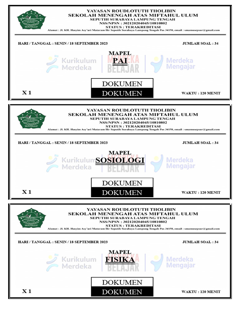 Dokumen Rahasia Mid 2023 X | PDF