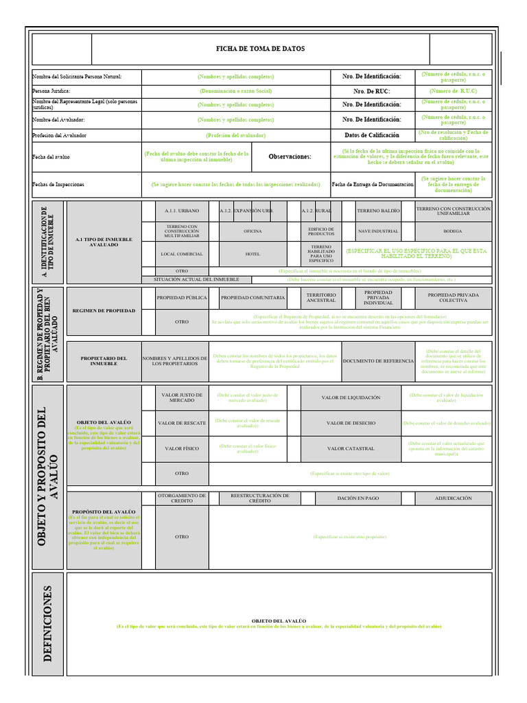 Ficha Levantamiento Informacion | PDF | Propiedad | Valoración (Finanzas)