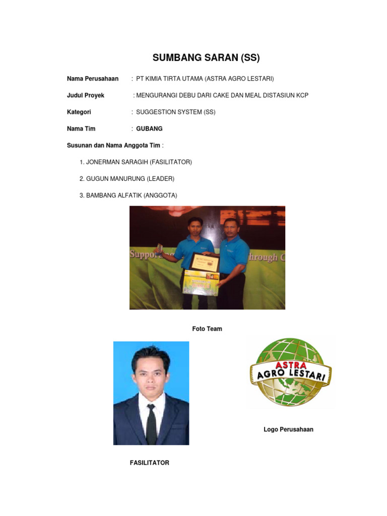 A8. SS Gubang - PT Kimia Tirta Utama | PDF