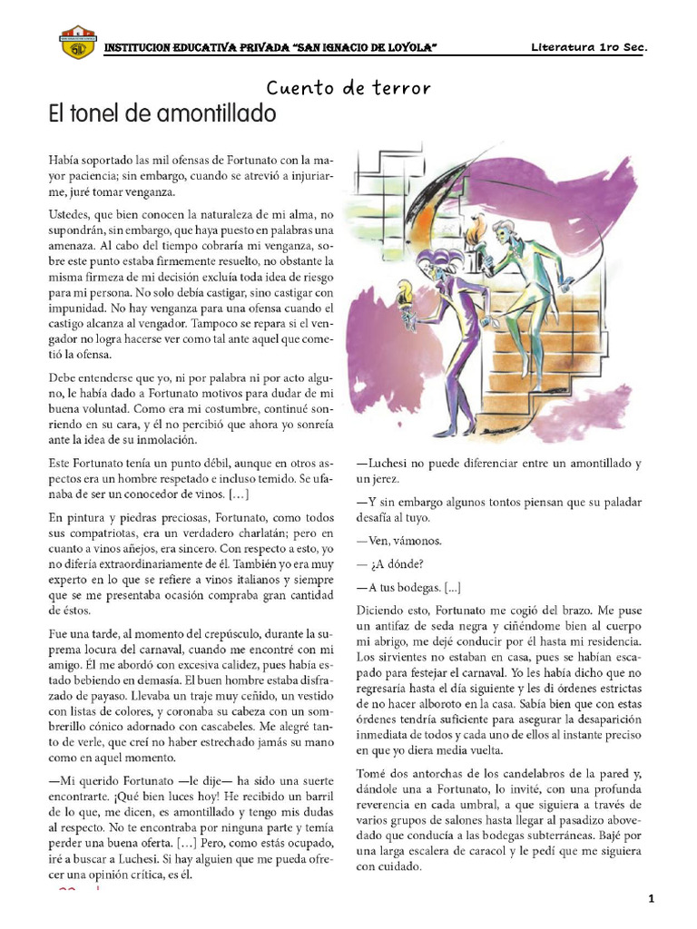 Literatura 1ro 06 Junio Terror | PDF