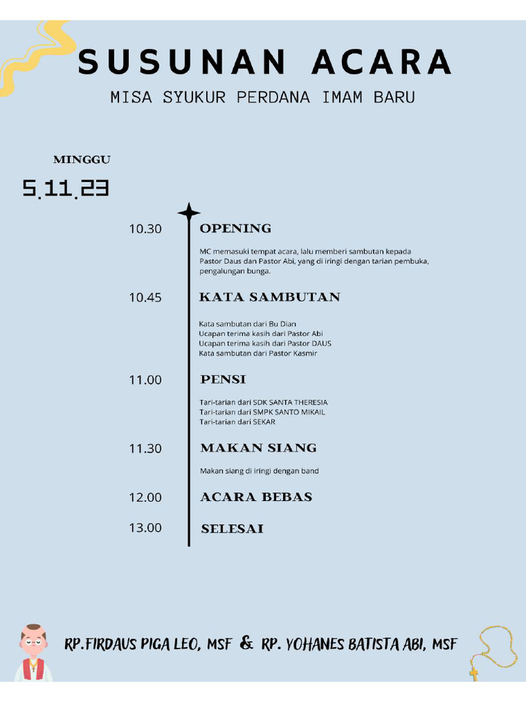 Susunan Acara | PDF