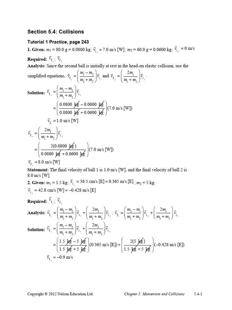 Phys12 SM 05 4 | PDF | Collision | Momentum