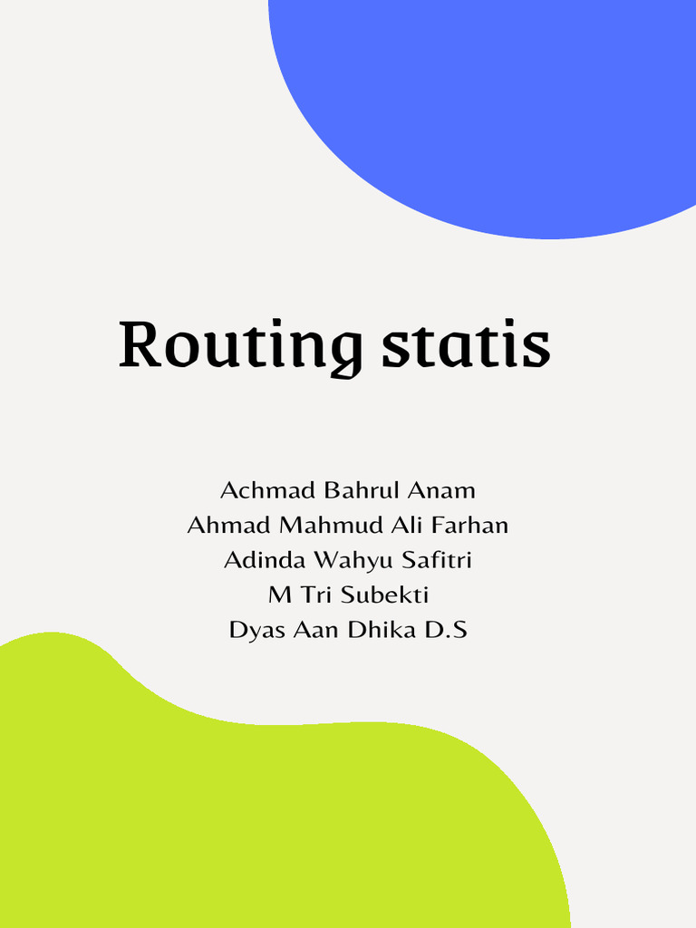 Routing Statis | PDF