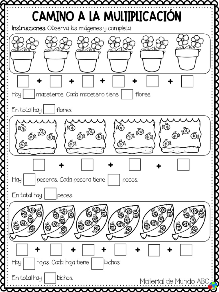 Cuaderno para Iniciar A Los Mas Peques en Las Multiplicaciones | PDF
